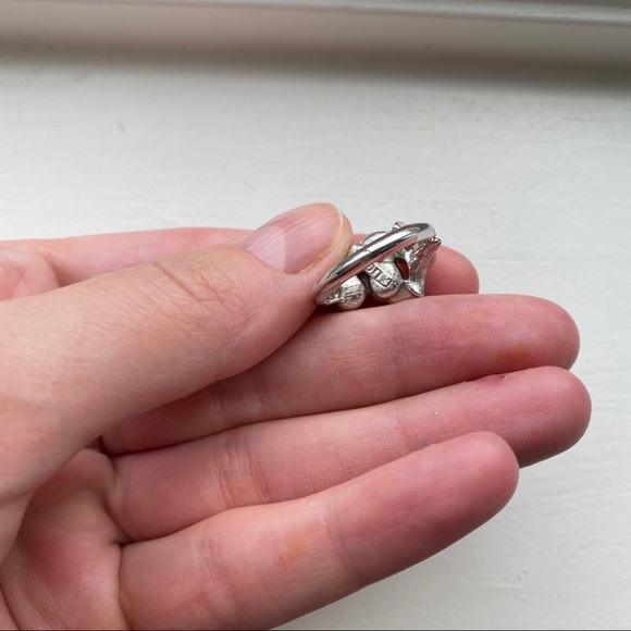 Avon | Jewelry | Vintage Avon Silver Pearl Diamond Cluster Ring | Poshmark